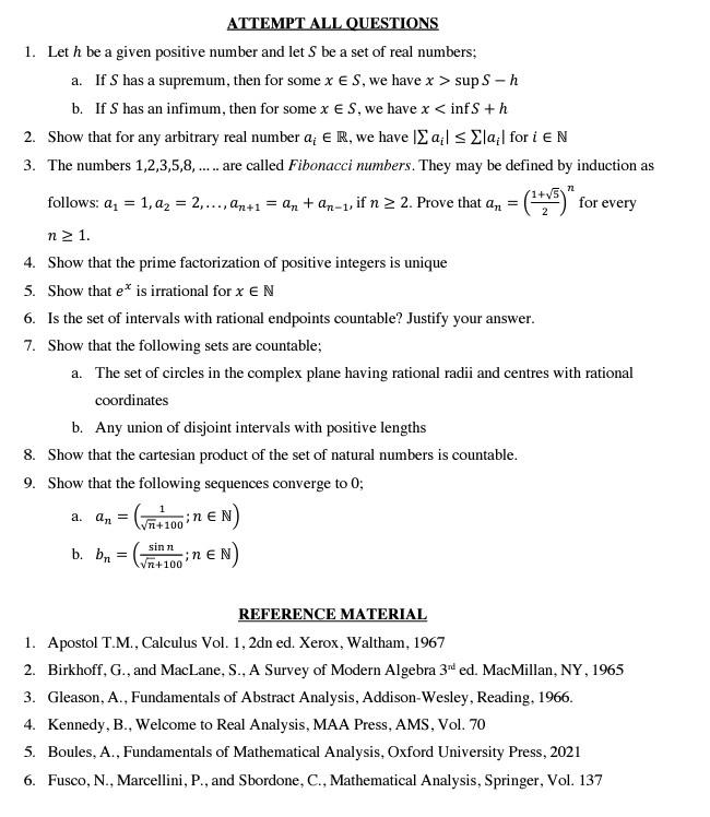 Solved 1 Let H Be A Given Positive Number And Let S Be A 
