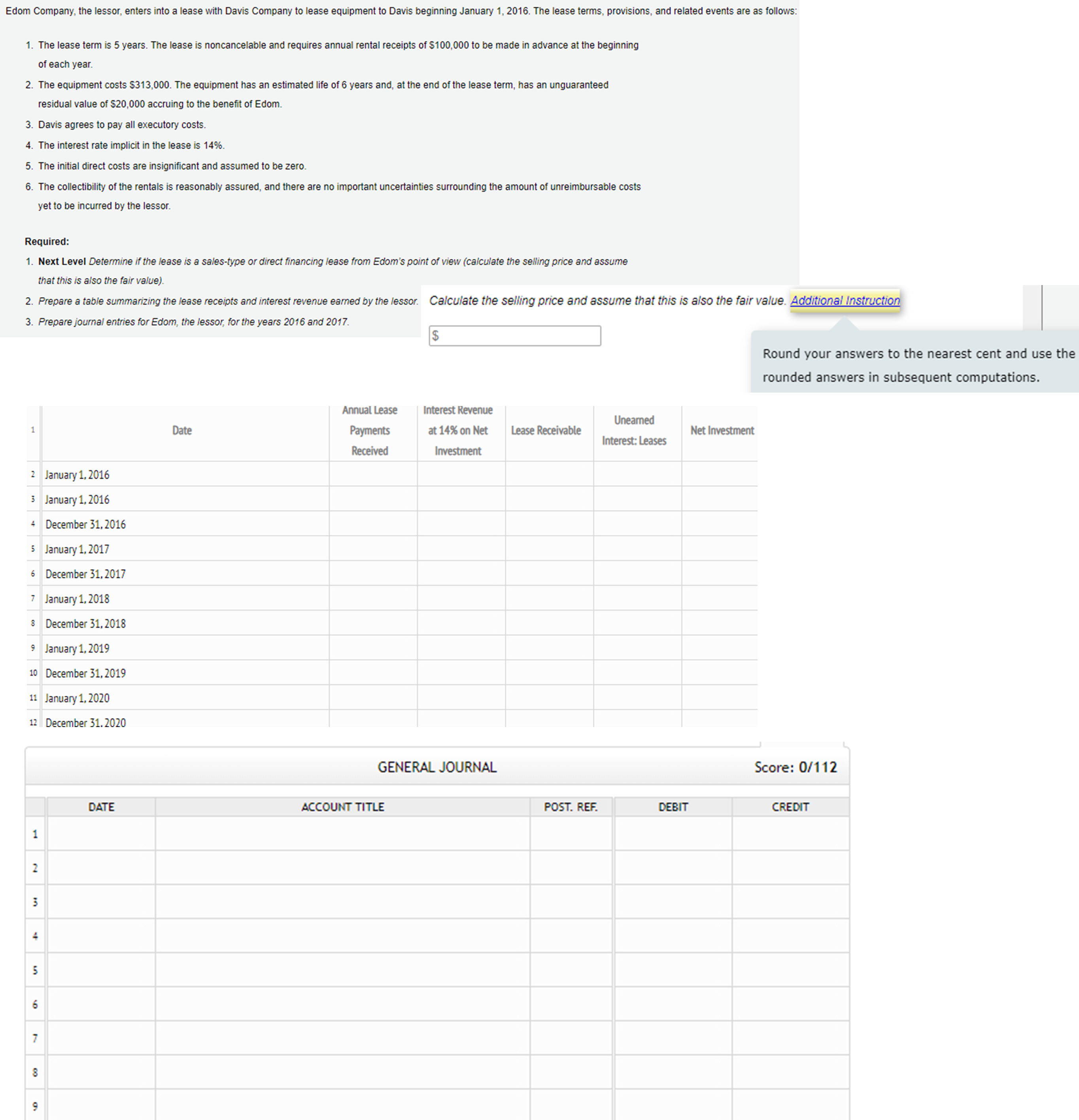 Solved Edom Company, the lessor, enters into a lease with | Chegg.com