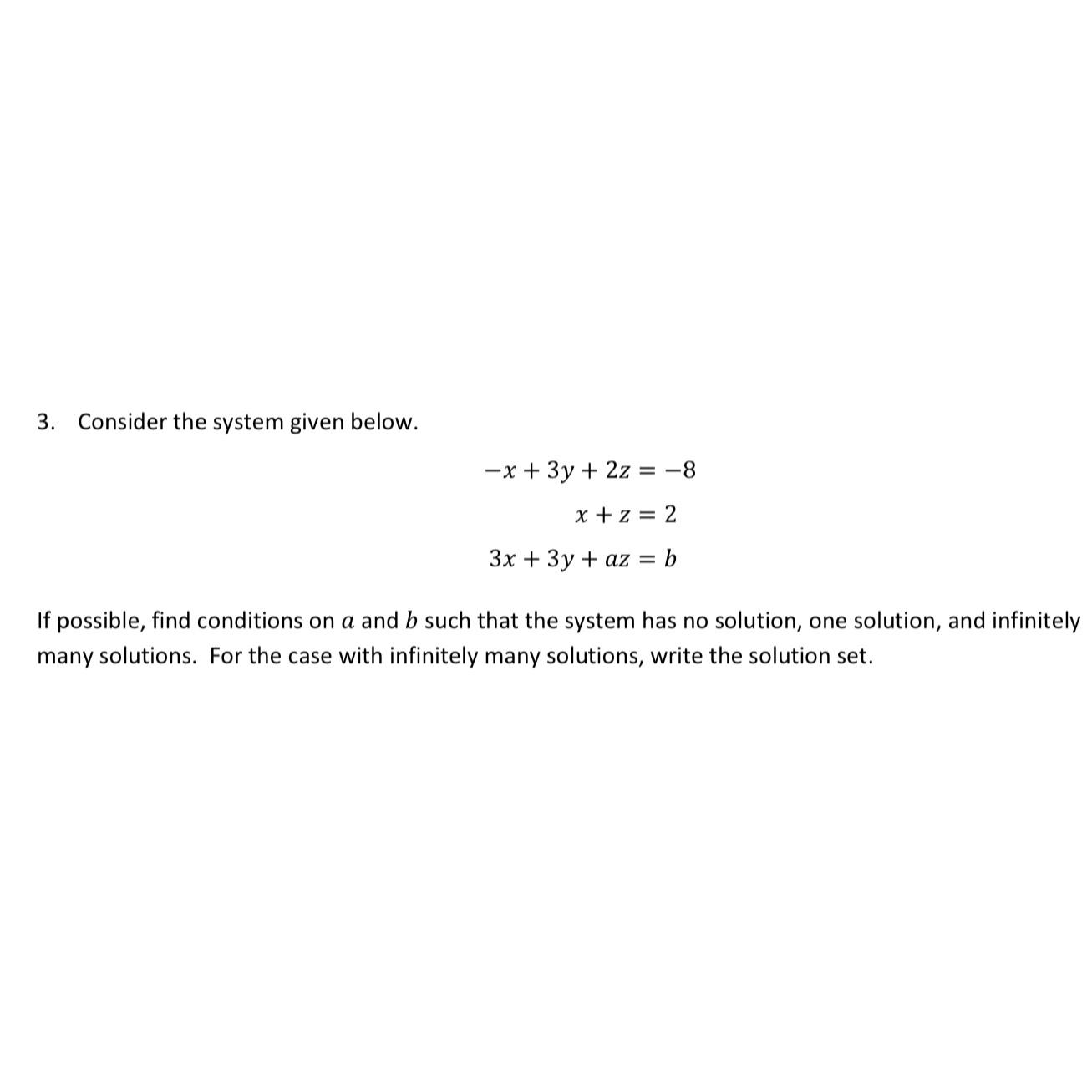 Solved Consider the system given | Chegg.com