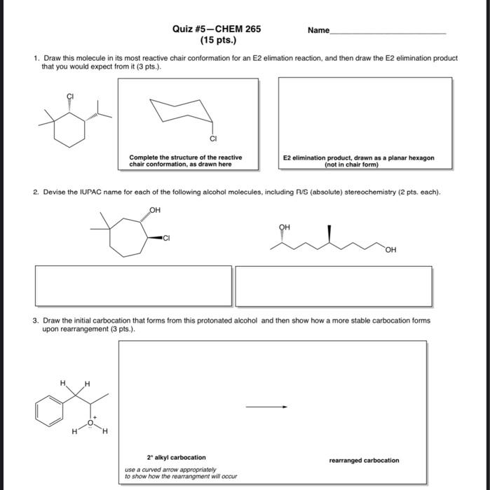 Solved 1. Draw this molecule in its most reactive chair | Chegg.com