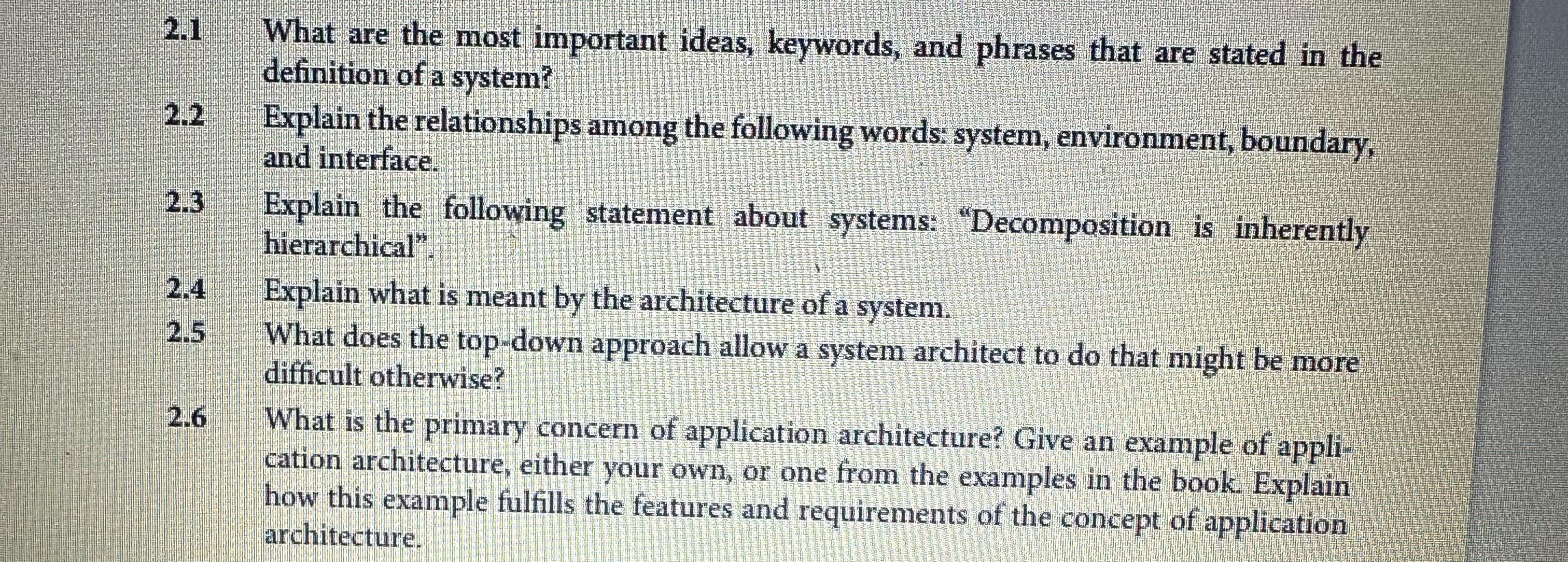 Solved 2.1 ﻿What are the most important ideas, keywords, and | Chegg.com