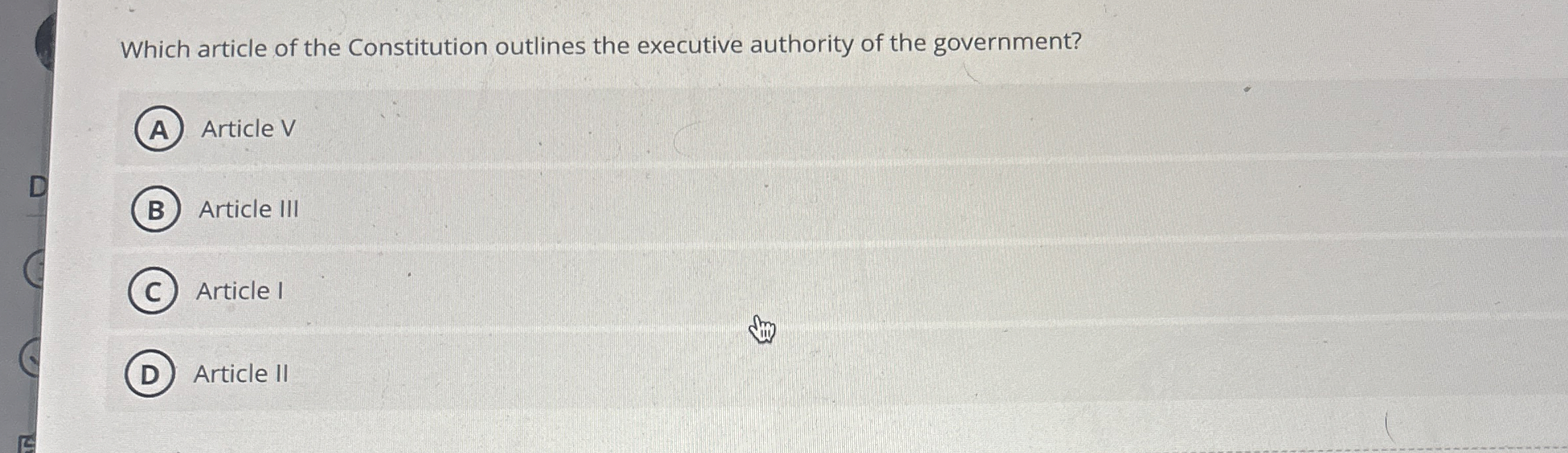 Solved Which article of the Constitution outlines the | Chegg.com