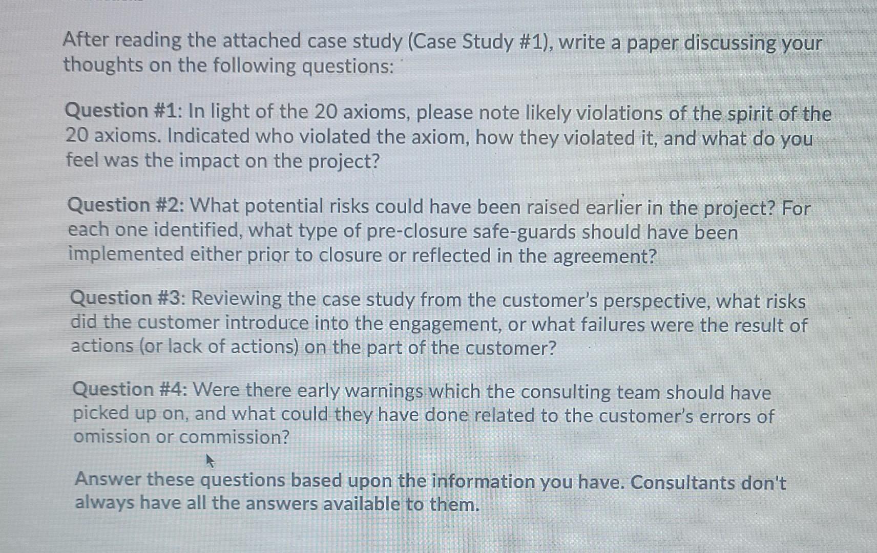 After reading the attached case study (Case Study | Chegg.com
