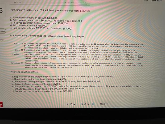 Exercise 11-41 (Algo) General ledger exercise; | Chegg.com