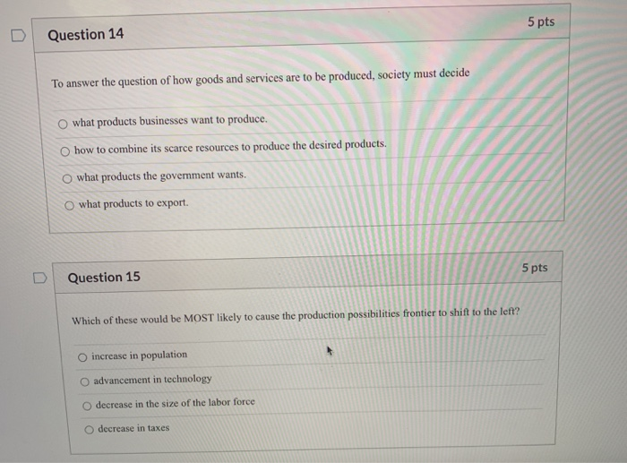 Solved Question 1 5 pts (Figure: Pork and Corn PPF 2) If we | Chegg.com