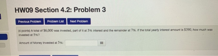 Solved HW09 Section 4.2: Problem 3 Previous Problem Problem | Chegg.com