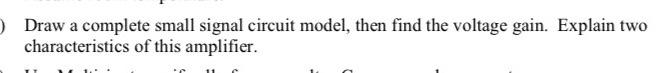 Solved Activity 2: The amplifier circuit below has a single | Chegg.com
