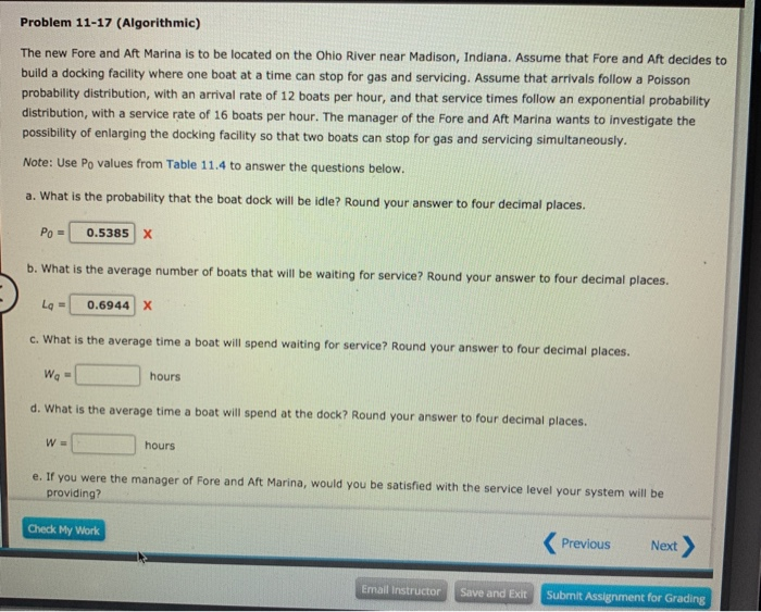 Solved Problem 11-17 (Algorithmic) The new Fore and Aft | Chegg.com