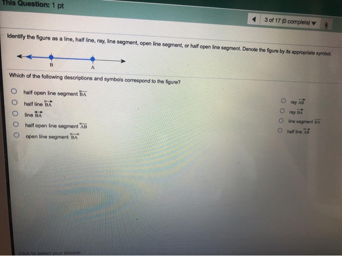 Solved This Question: 1 pt 3 of 17 (0 complete) Identify the | Chegg.com