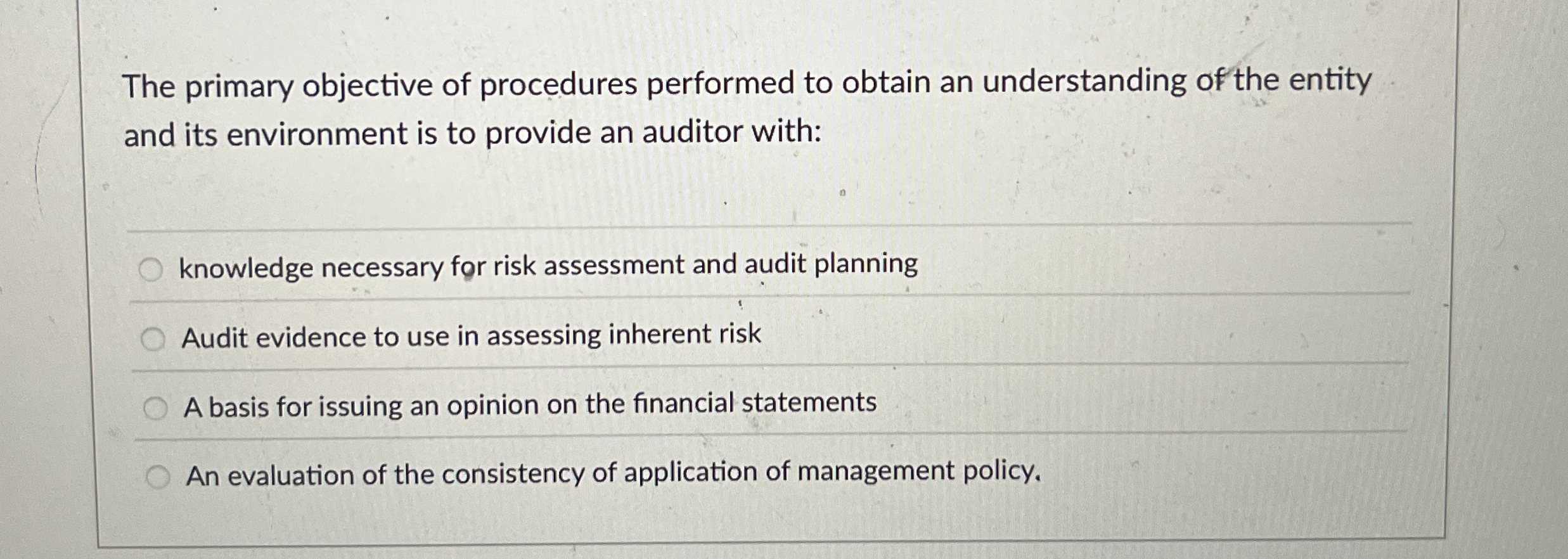 The primary objective of procedures performed to | Chegg.com