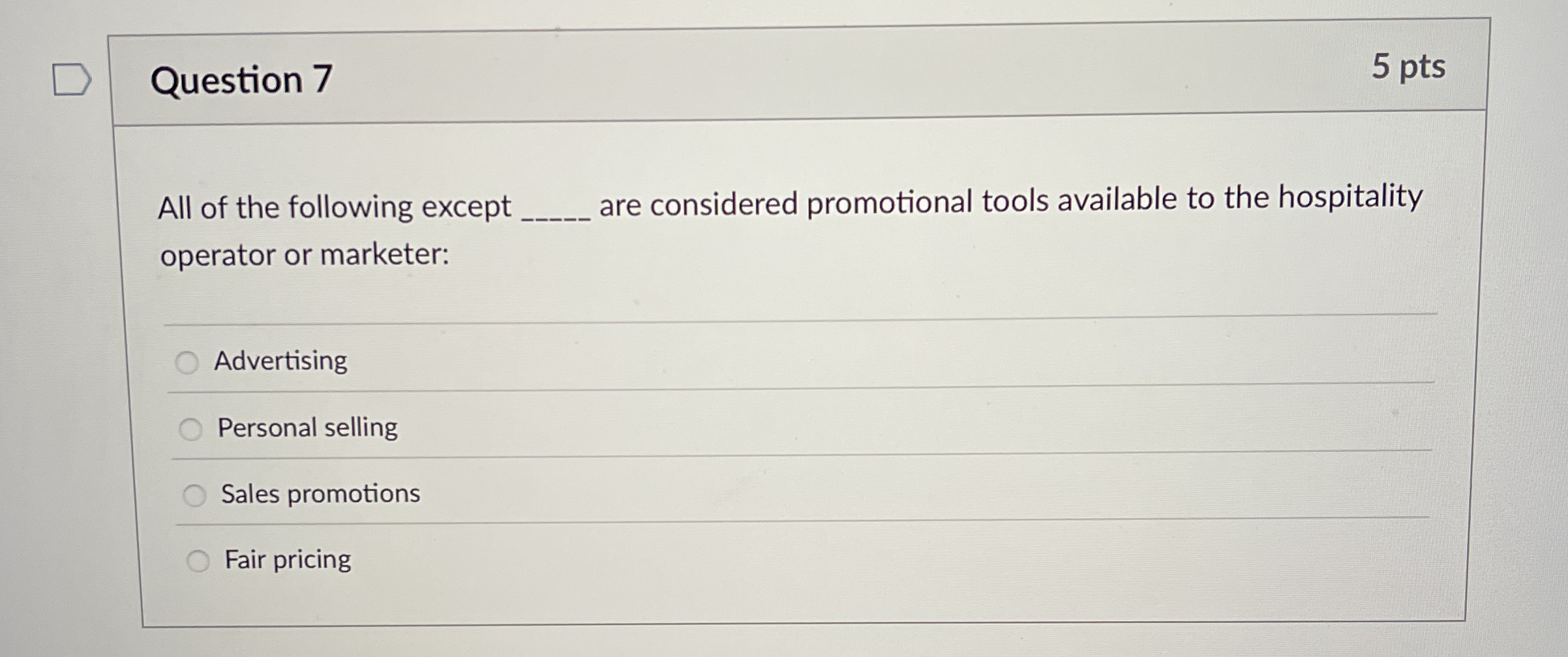 Solved Question 7All of the following exceptare considered | Chegg.com