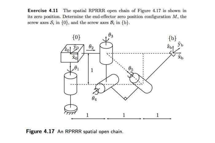 Solved Exercise 4.11 The spatial RPRRR open chain of Figure | Chegg.com