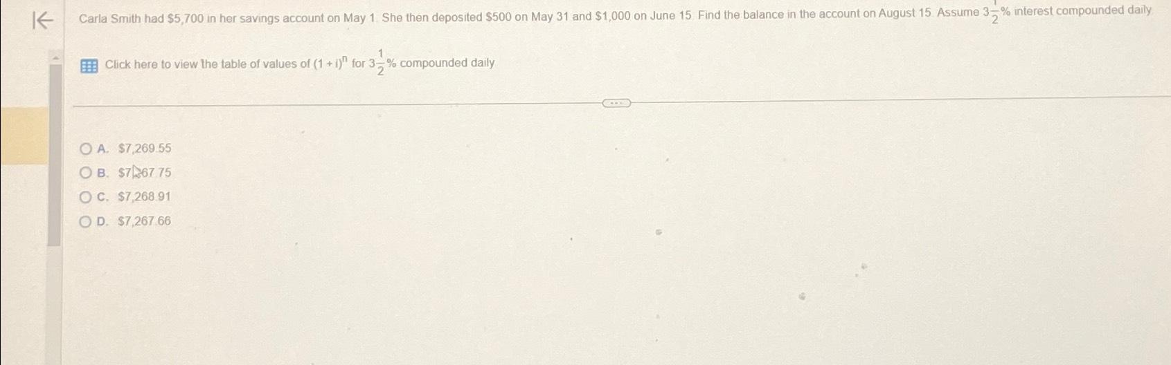 Solved Click here to view the table of values of (1+i)n ﻿for | Chegg.com