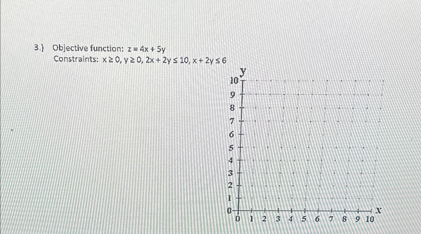 Solved 3 ﻿objective Function Z 4x 5yconstraints