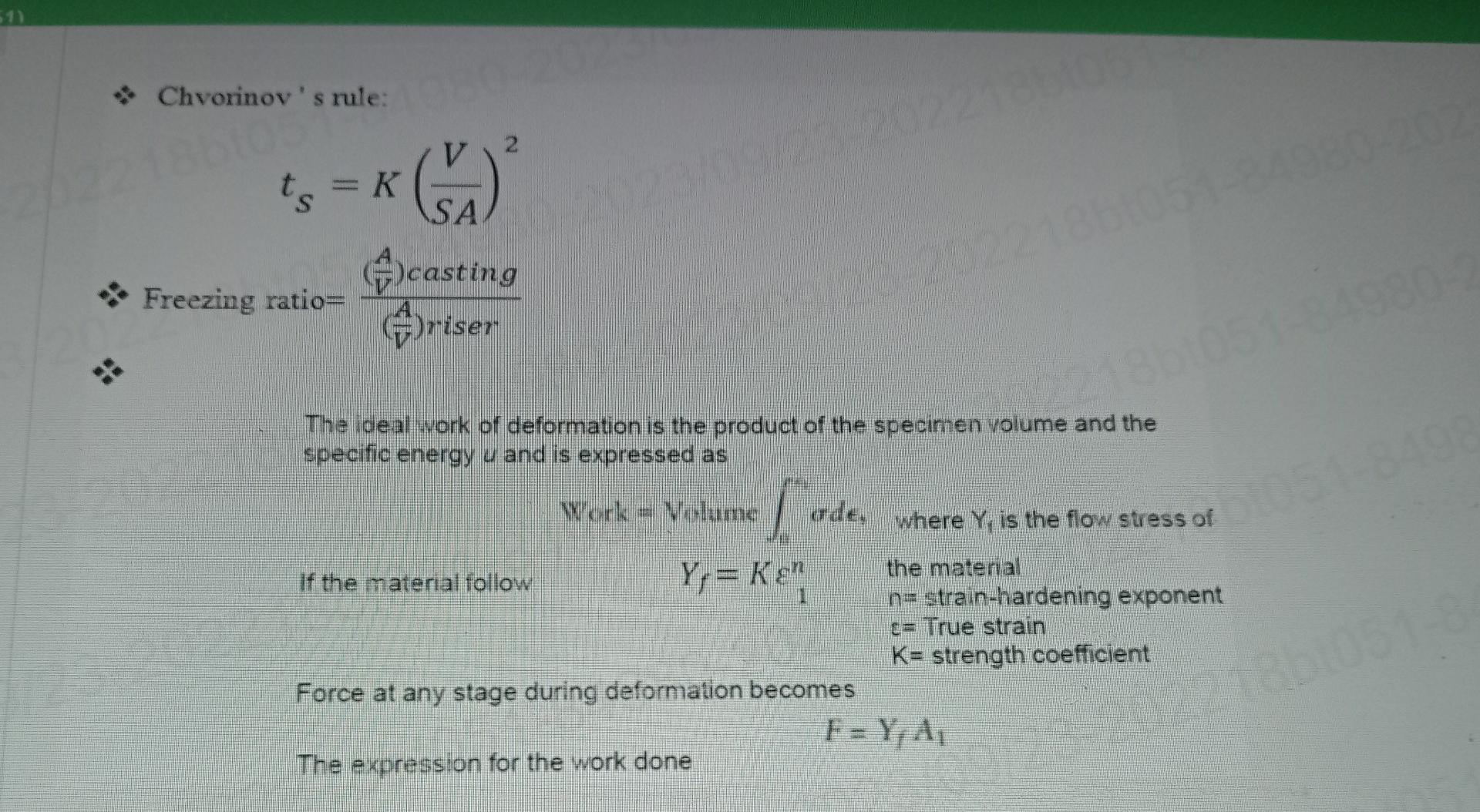 Solved ρp+2v2+gh= constantChvorinov's rule: tS=K(SAV)2 | Chegg.com