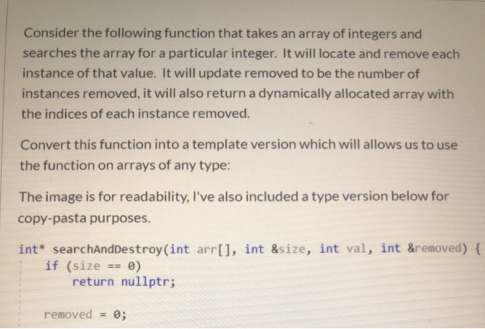 Solved Consider the following function that takes an array | Chegg.com