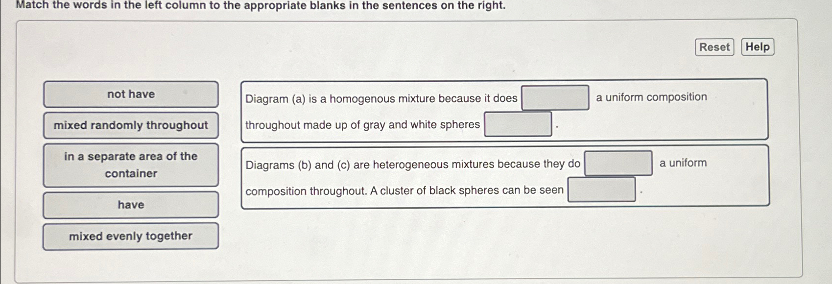 Solved Match the words in the left column to the appropriate | Chegg.com