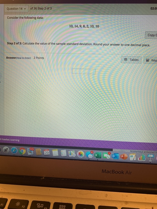 Solved Question 14 of 36 Step 1 of 3 Consider the following | Chegg.com