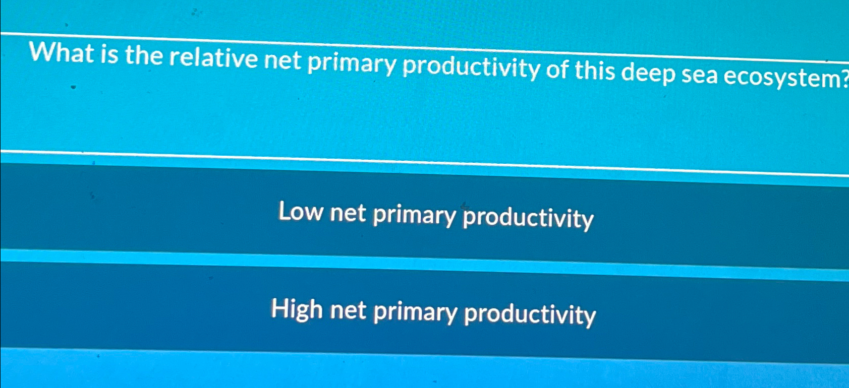 Solved What is the relative net primary productivity of this | Chegg.com