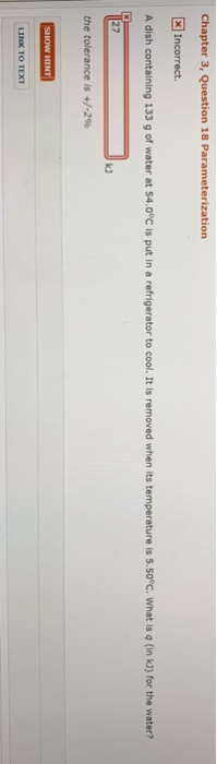 Solved Chapter 3 Question 18 Parameterization X Incorrect A