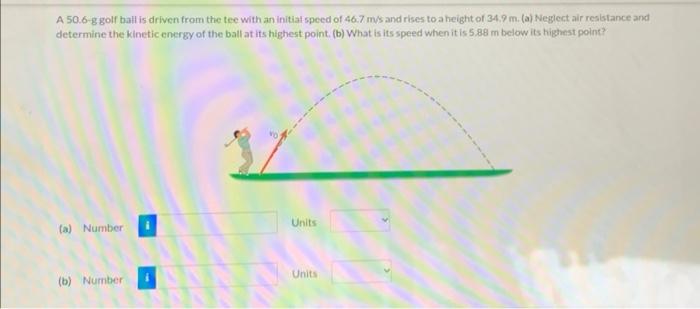 Solved A 50.6-g golf ball is driven from the tee with an | Chegg.com