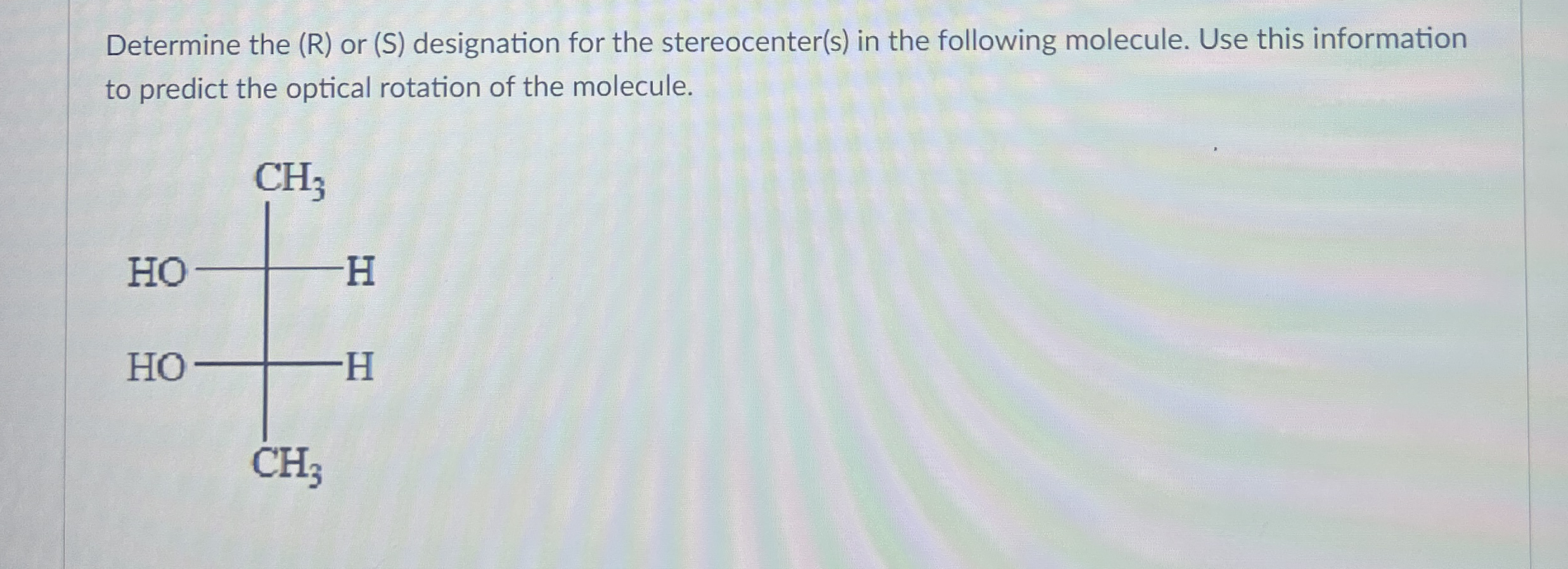 Solved Determine the (R) ﻿or (S) ﻿designation for the | Chegg.com