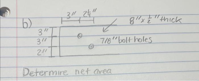Solved Determine net area | Chegg.com
