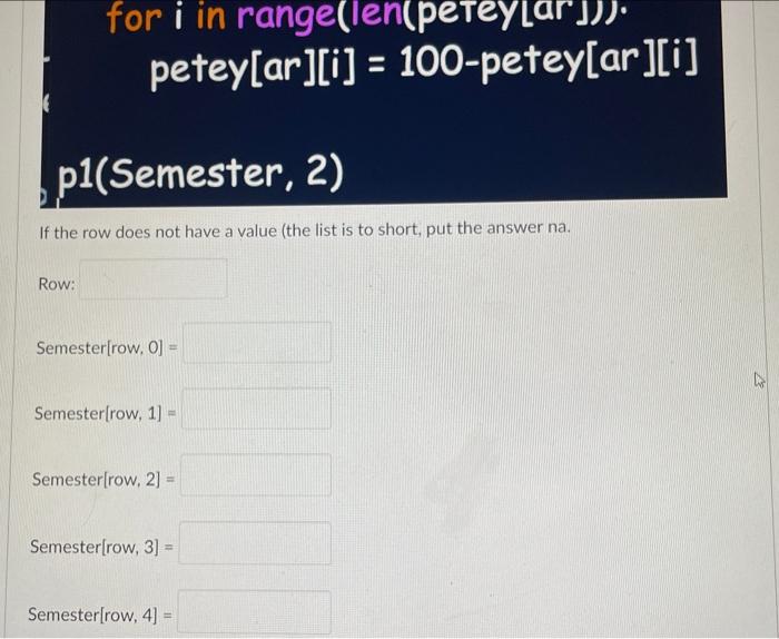 Solved Petey saw your grades in different classes. Which row | Chegg.com