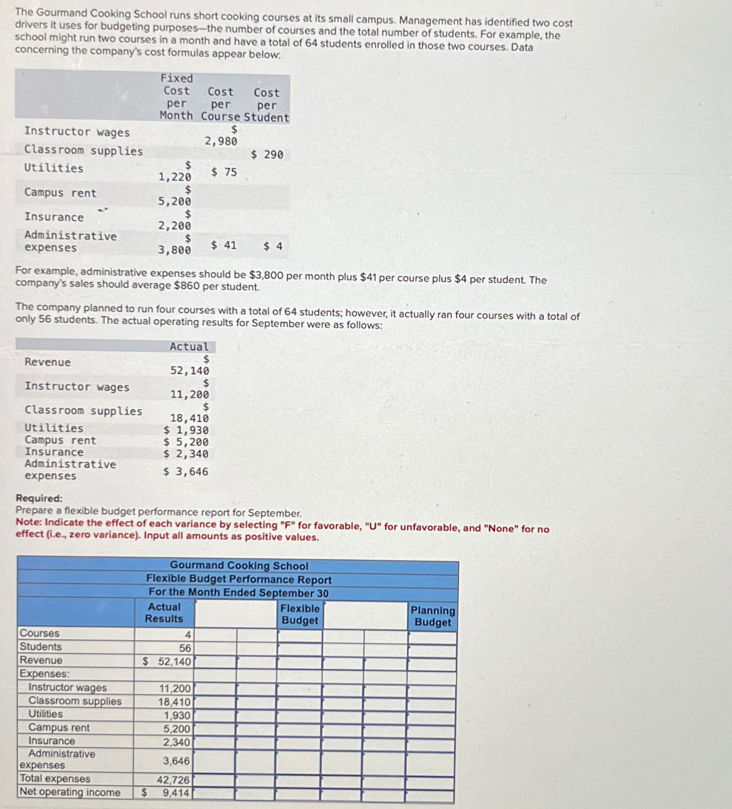 Solved Exercise 9-6 (Algo) ﻿Working with More Than One Cost | Chegg.com