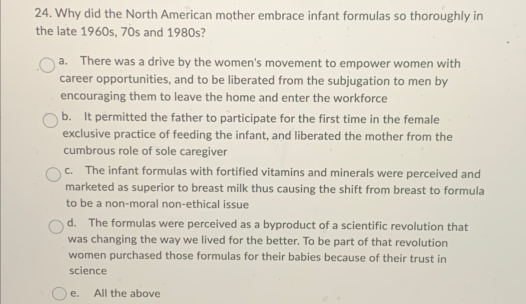 Solved Why did the North American mother embrace infant | Chegg.com
