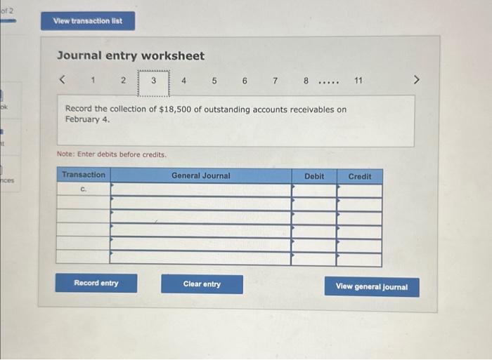 Solved Journal entry worksheet Note: Enter debits before | Chegg.com