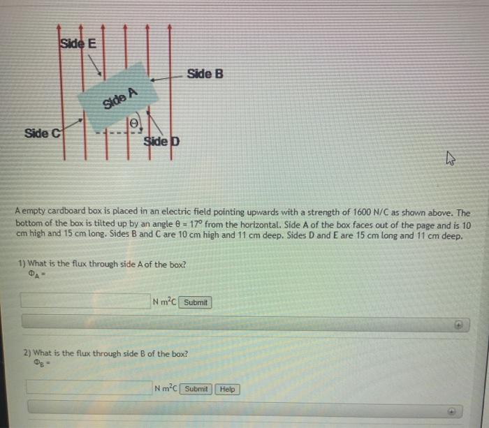 Solved Side E Side B Side A Side C Sideb A empty cardboard | Chegg.com