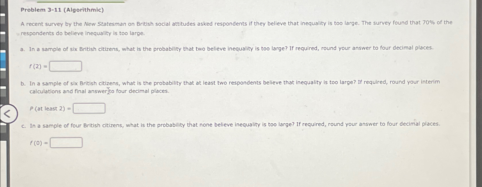 Solved Problem 3-11 (Algorithmic)A recent survey by the New | Chegg.com