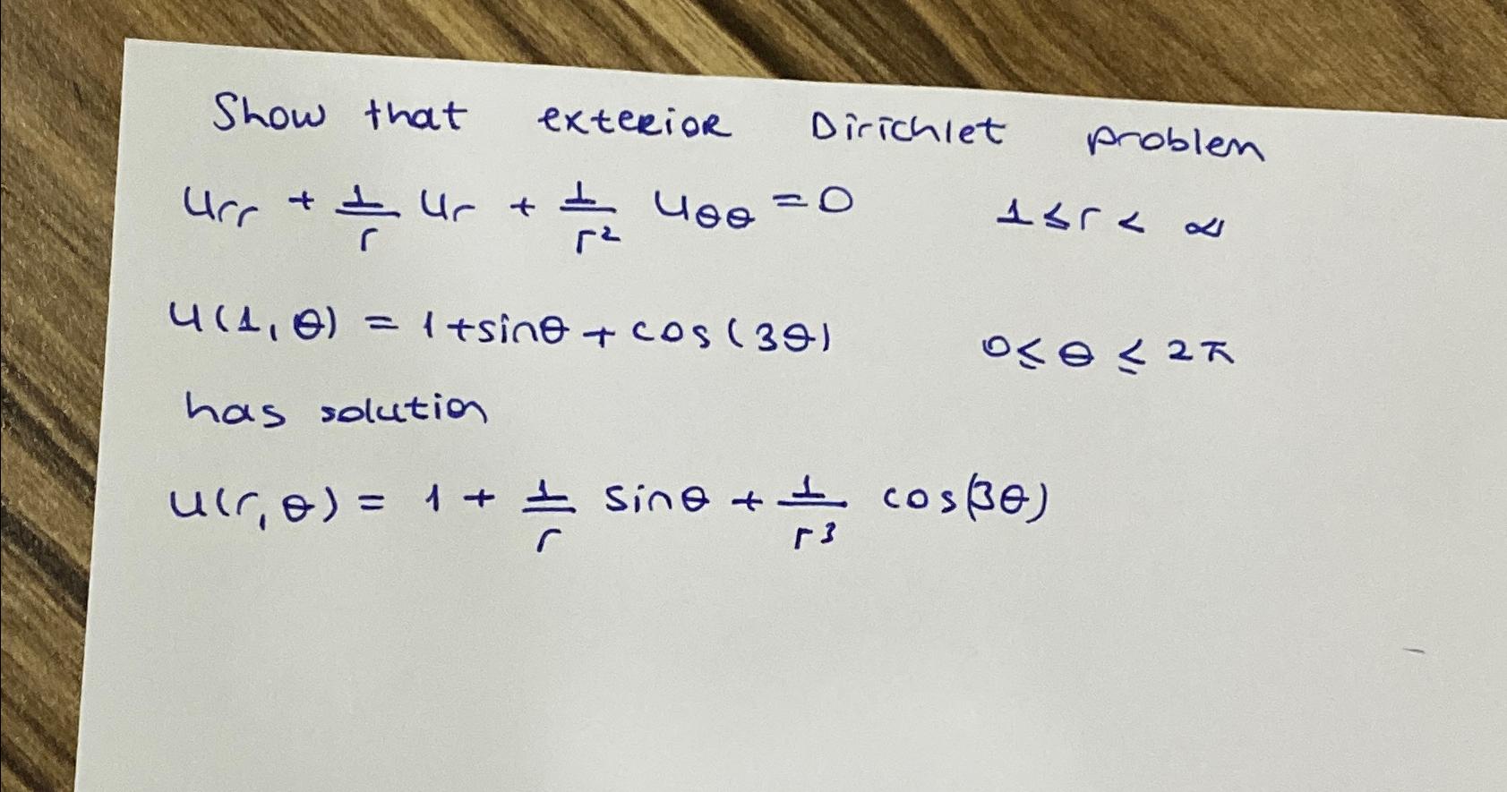 Solved Show that exterior Dirichlet | Chegg.com