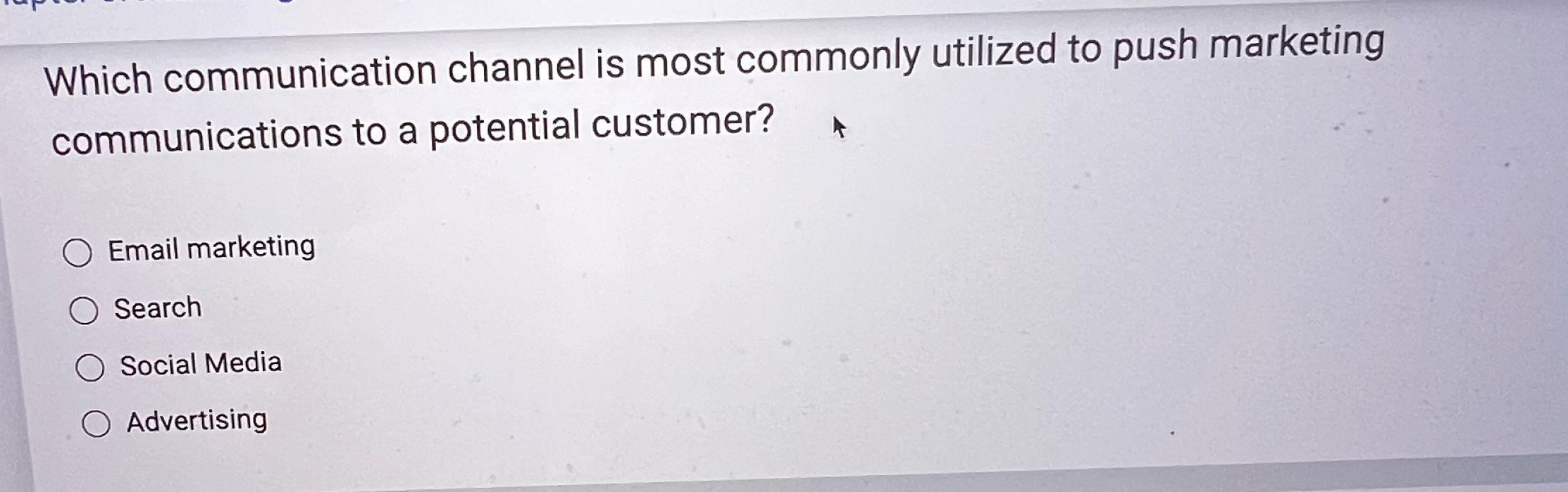 Solved Which communication channel is most commonly utilized | Chegg.com