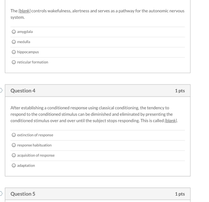 Solved The blank} controls wakefulness, alertness and serves | Chegg.com