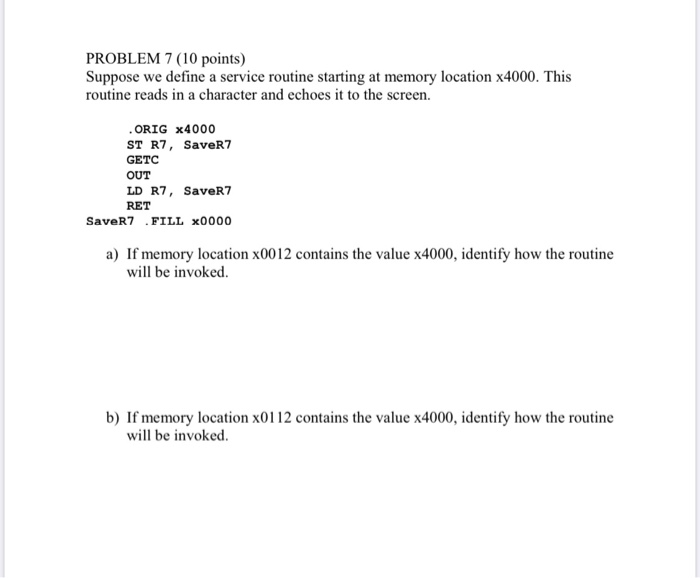 Solved PROBLEM 7 (10 points) Suppose we define a service | Chegg.com
