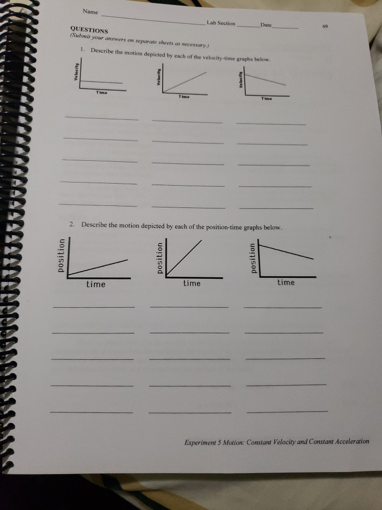 Solved 27 Lab Section Date Name Report On Experiment 1