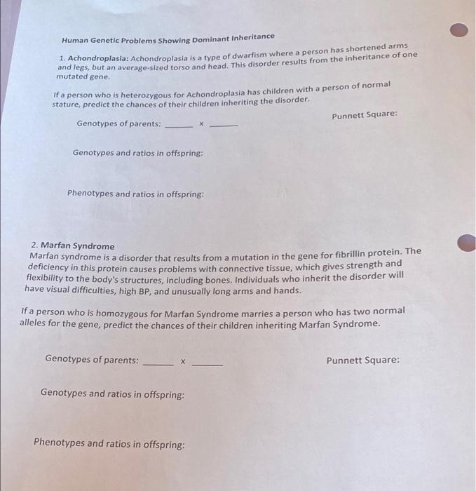 Solved Genetics Problems Showing Incomplete Dominance 1. | Chegg.com