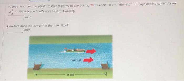 Solved A boat on a river travels downstream between two | Chegg.com