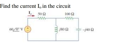 Solved Find the current I0 ﻿in the circuit | Chegg.com
