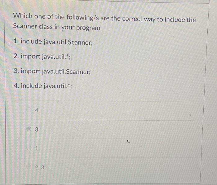 Solved Which One Of The Following S Are The Correct Way To