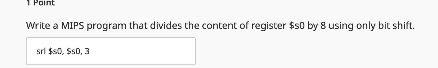 Solved Write a MIPS program that divides the content of | Chegg.com