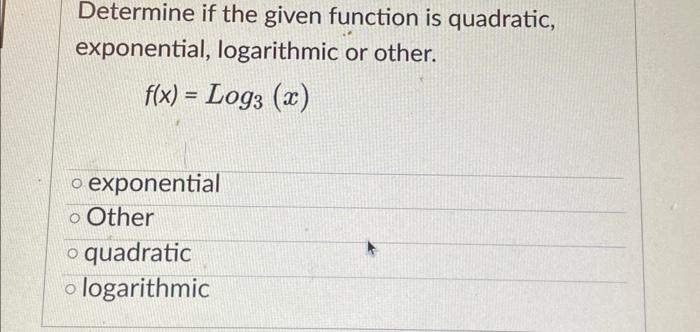 Solved Determine if the given function is quadratic, | Chegg.com
