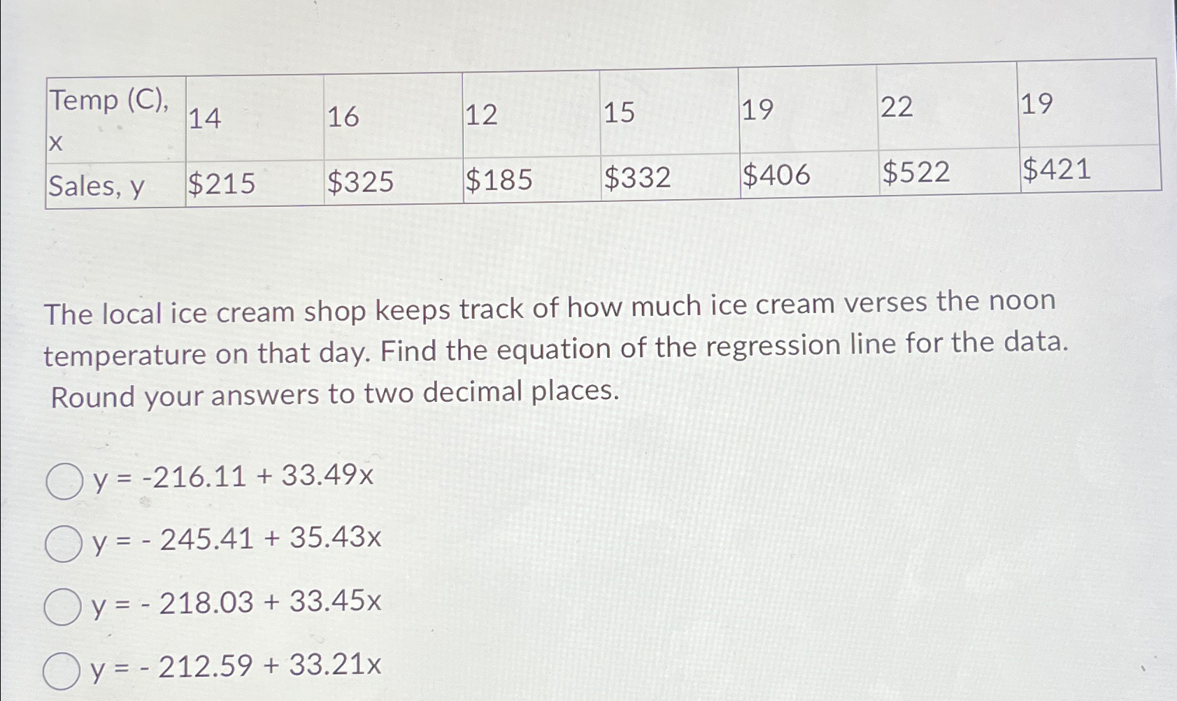 Solved \table[[\table[[Temp | Chegg.com