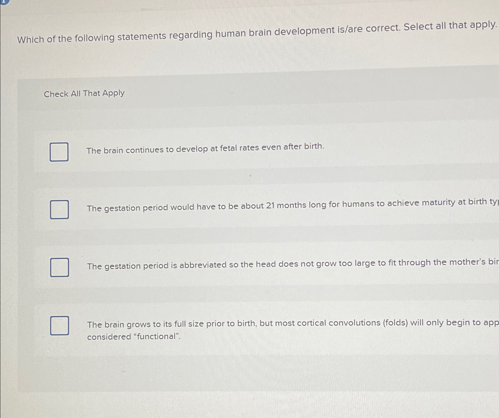 Solved Which of the following statements regarding human | Chegg.com