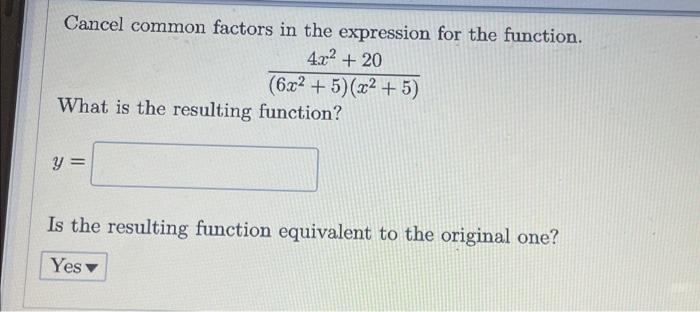 Solved Cancel common factors in the expression for the | Chegg.com