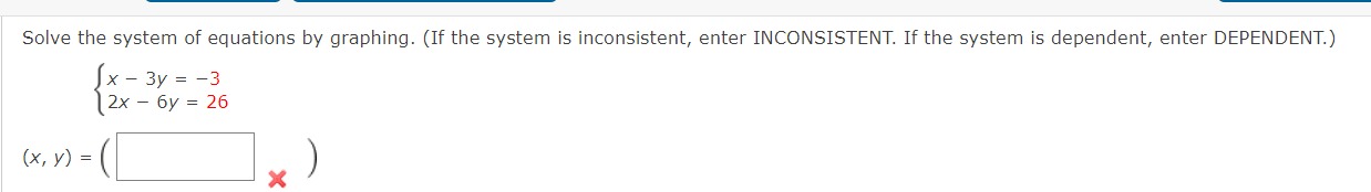 Solved Solve the system of equations by graphing. (If the | Chegg.com