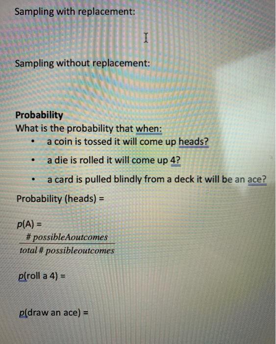 Solved Sampling with replacement: I Sampling without | Chegg.com