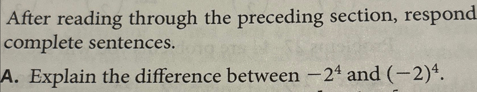 Solved After reading through the preceding section, respond | Chegg.com